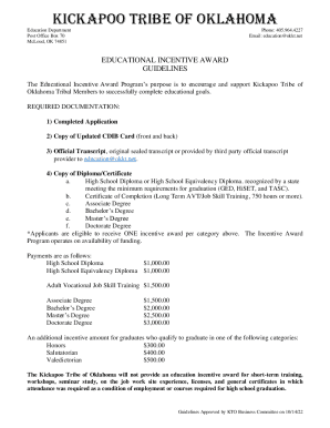 Fillable Online Forms - Kickapoo Tribe of Oklahoma Fax Email Print ...
