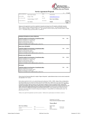 Fillable Online Service Agreement Proposal Fax Email Print - pdfFiller
