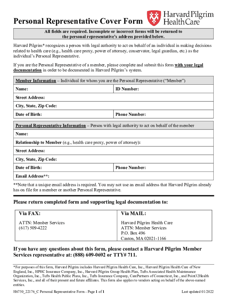 Fillable Online Designation of a Personal Representative Statement ...