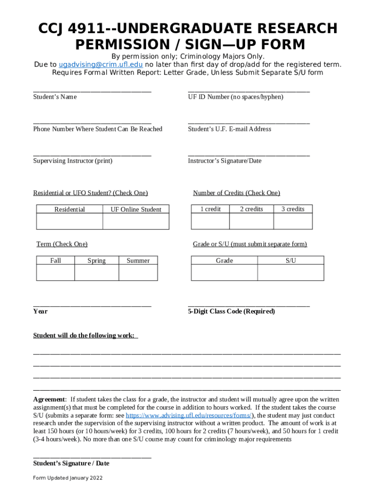 CCJ 4911) PERMISSION Doc Template | pdfFiller
