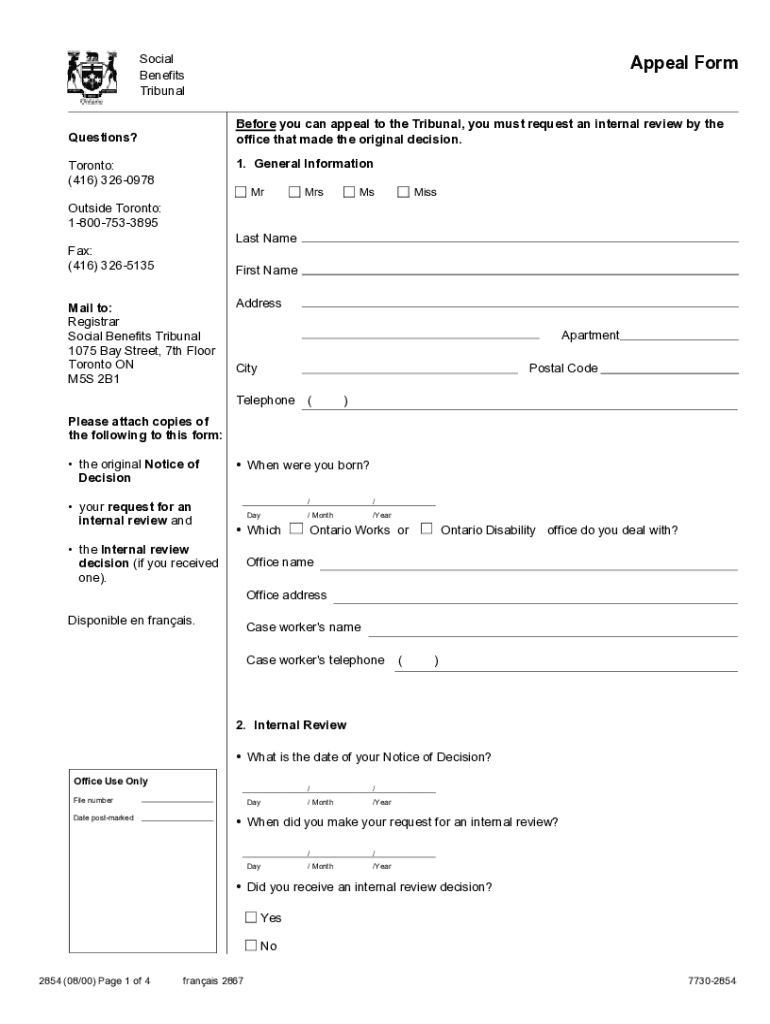 Fillable Online Odsp Forms Online Form. Letter Template Fax Email Print ...