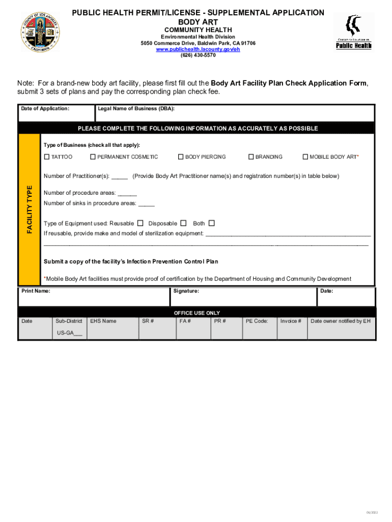 Fillable Online publichealth lacounty Make a PaymentLos Angeles County Department of Public ...