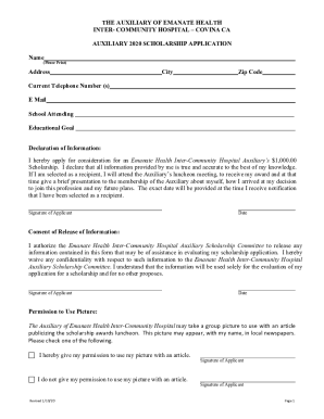 Fillable Online Emanate Health Inter-Community Hospital Auxiliary Fax ...