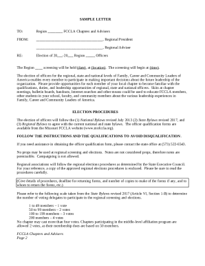 Sample Regional letter letter Doc Template | pdfFiller