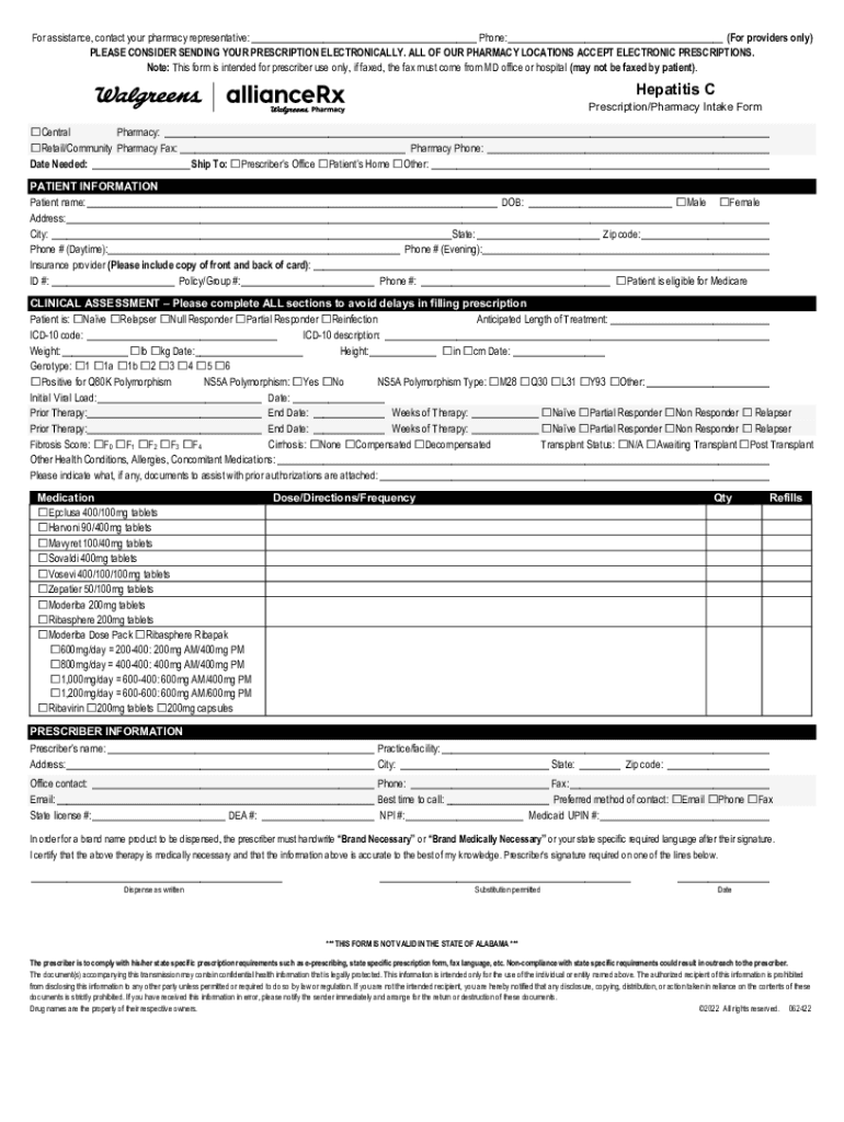 Fillable Online Revcovi Prescription & Enrollment Form Fax Email Print ...