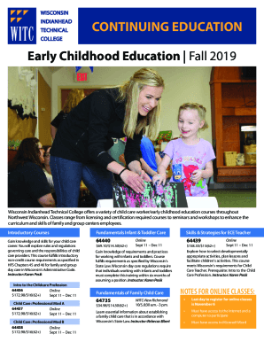 Fillable Online Basic Early Childhood Educator Technical DiplomaMadison ... Fax Email Print ...