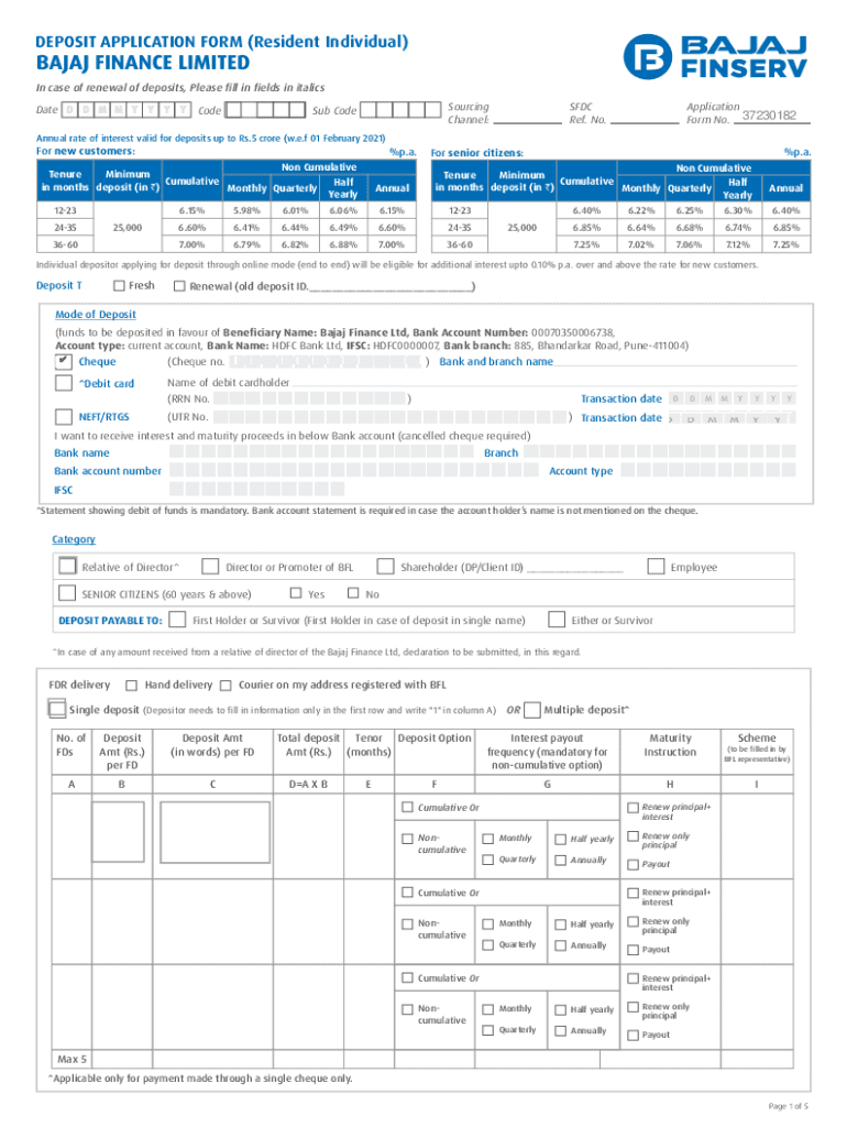 Fillable Online FD AccountBenefits of Fixed DepositCash Certificate Fax ...