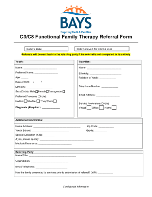Fillable Online C3/C8 Functional Family Therapy Referral Form Fax Email ...