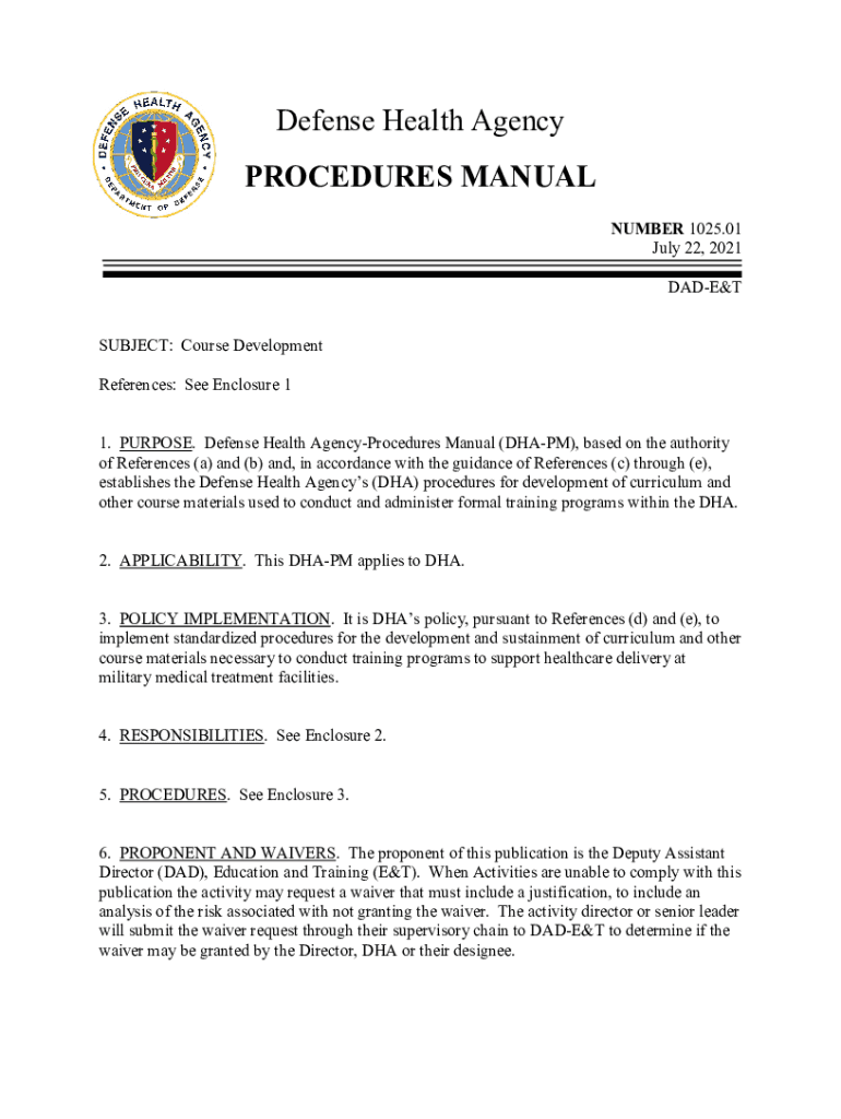 Fillable Online DHA Administrative Instruction (DHA-AI) Template ...