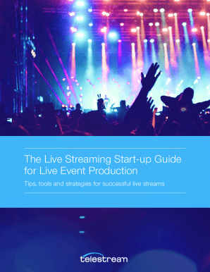 Fillable Online How to Live Stream Successfully: A Preparation ...