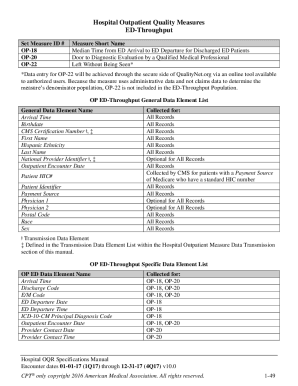 Fillable Online Hospital Outpatient Quality Reporting (HOQR) ED ...