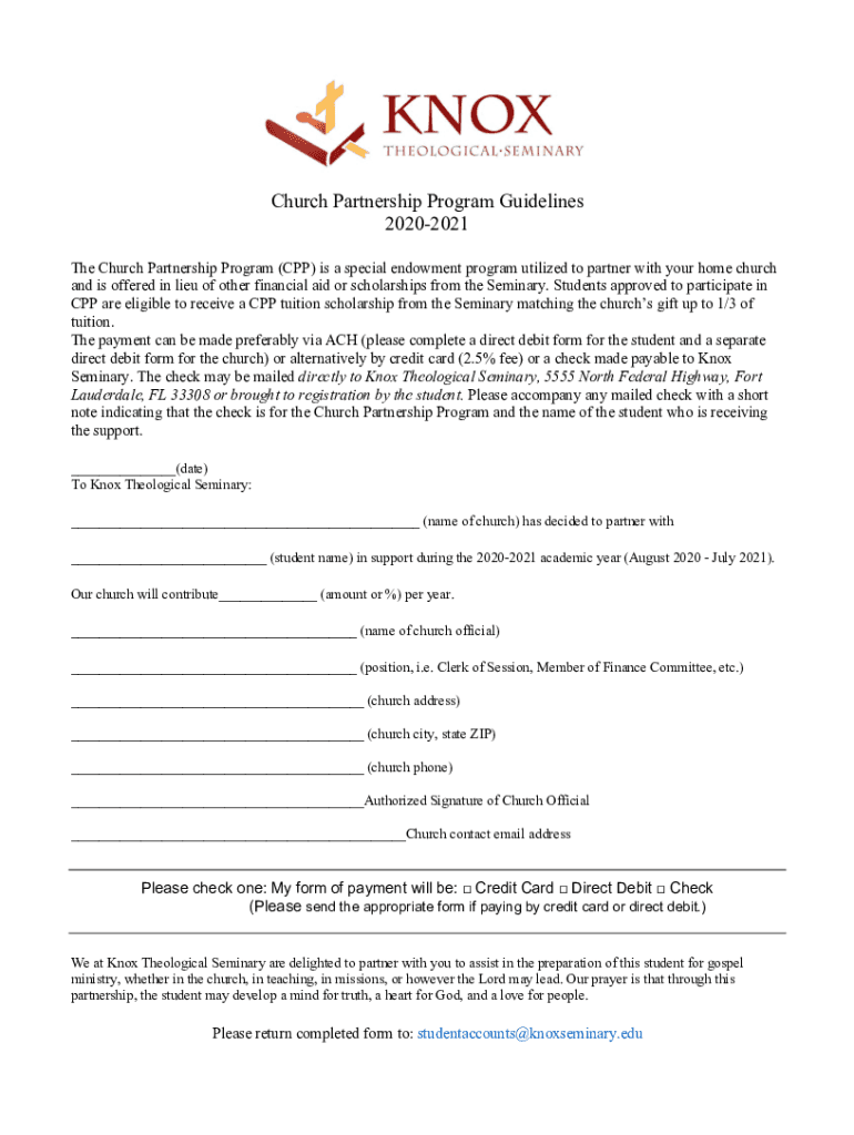 Fillable Online Papua New Guinea Church Partnership Program Phase 3 ...