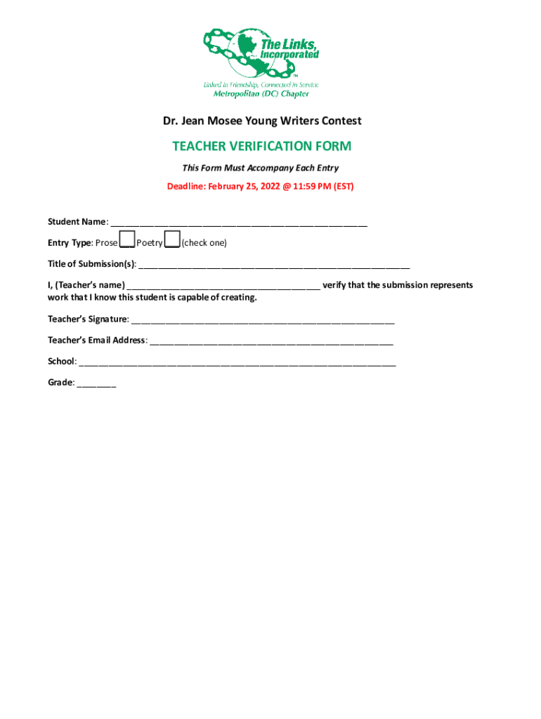 Fillable Online TEACHER VERIFICATION FORM Fax Email Print - pdfFiller