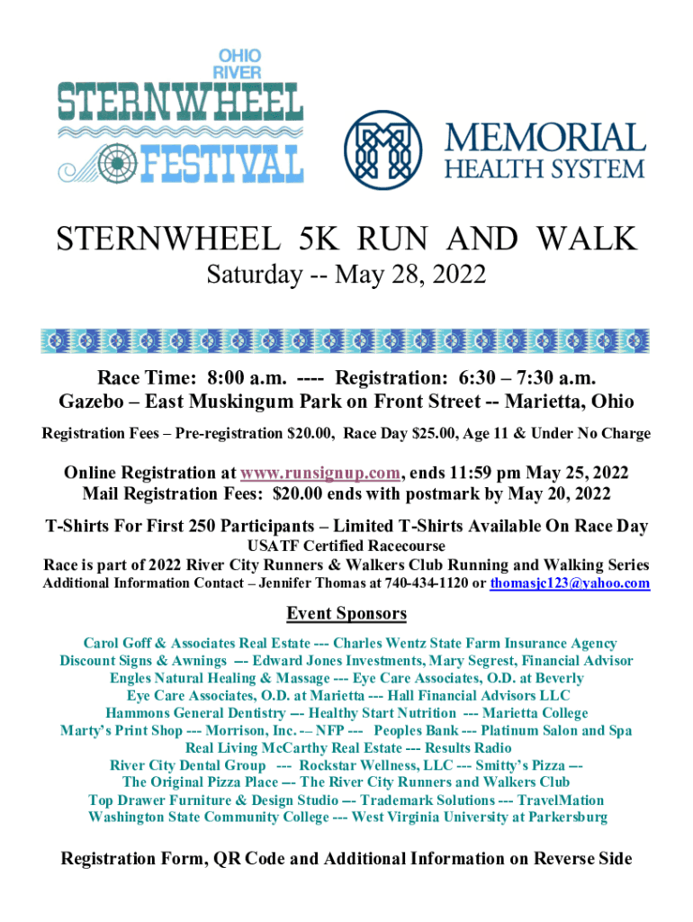 Fillable Online Event List - River City Runners and Walkers Club Fax ...