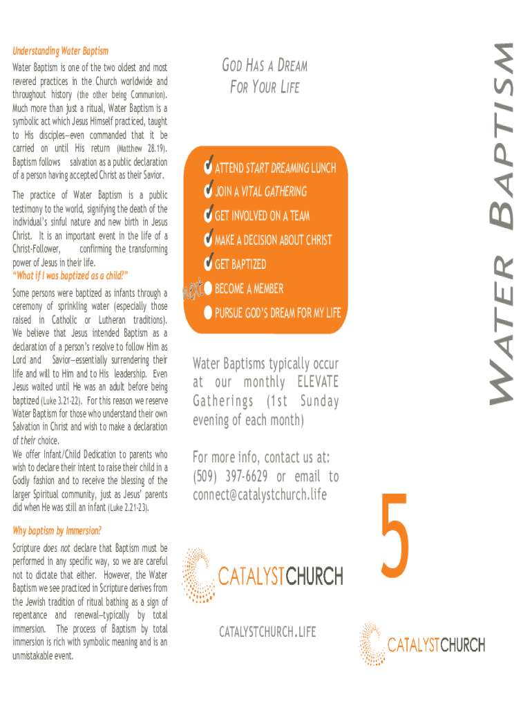 Fillable Online What is water baptism and what does it signify and ...