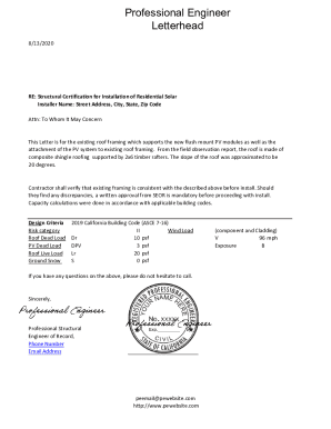 Fillable Online Professional Engineer Letterhead Fax Email Print ...