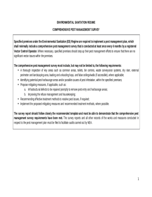 comprehensive pest management survey Doc Template | pdfFiller