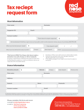 Fillable Online Tax reciept request form Fax Email Print - pdfFiller