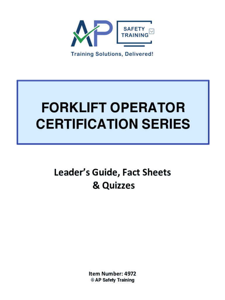 Fillable Online All You Need To Know Guide For Forklift Training Fax ...