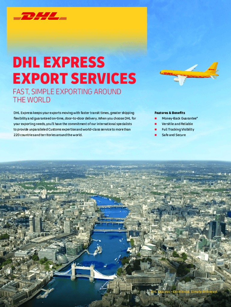 Fillable Online Export, import and express courier delivery services with DHL ... Fax Email ...