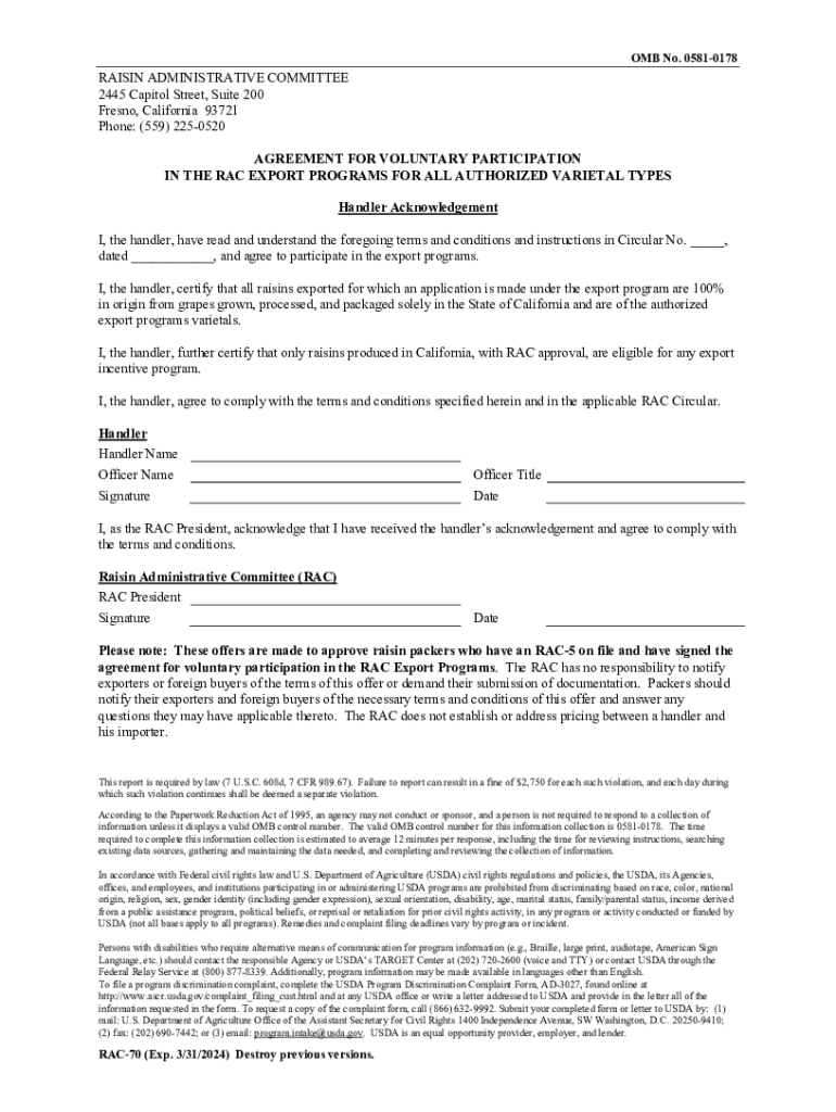Fillable Online AGREEMENT FOR VOLUNTARY PARTICIPATION Fax Email Print ...