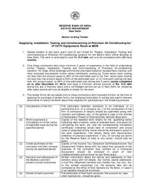 Fillable Online Supplying, Installation, Testing and Commissioning of ...