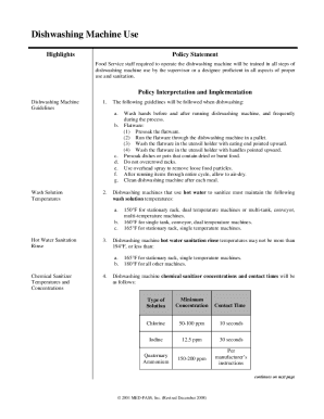 Fillable Online Dishwasher Job Description Template - Monster for ...