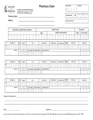 Fillable Online Pharmacy Claim - NET Fax Email Print - pdfFiller