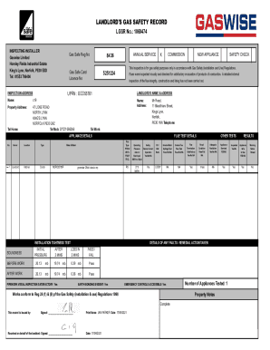 Fillable Online Gas safety check records and what to keep - HSE Fax ...
