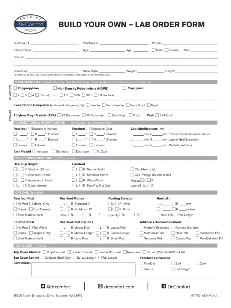 Fillable Online Lab Supply Order Form Template Fax Email Print - pdfFiller