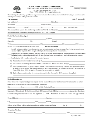 Fillable Online Cremation Authorization Form Rev20211228.pdf Fax Email ...