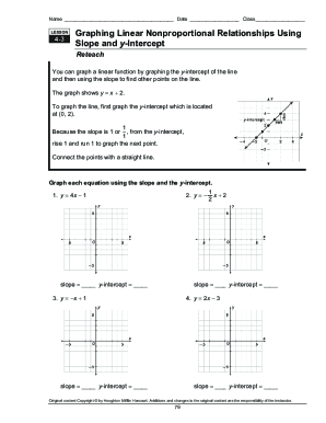 Fillable Online Graphing Linear Nonproportional Relationships Using ...