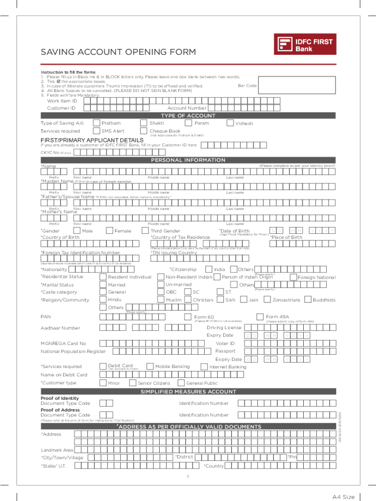 Fillable Online Savings AOF Fax Email Print - pdfFiller