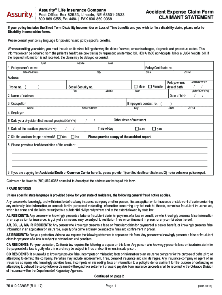 Fillable Online Claim Forms Fax Email Print - pdfFiller
