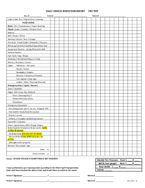 Fillable Online What is a Driver's Daily Vehicle Inspection Report ...