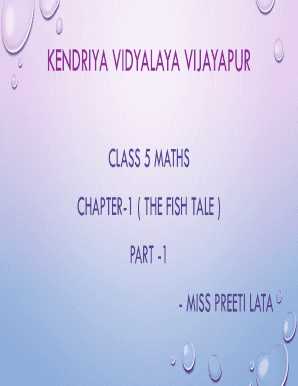 Fillable Online class 5 maths chapter-1 ( the fish tale ) part -1 ...