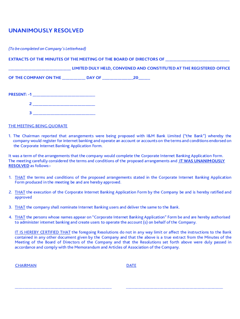 Fillable Online i&m bank corporate visa credit card application form ...