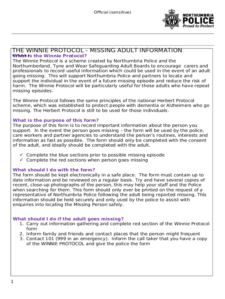 Force rolls out new 'Winnie Protocol' to help locate missing ... Doc ...