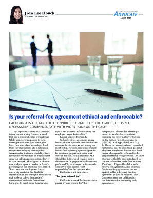 Fillable Online Is your referral-fee agreement ethical and enforceable ...