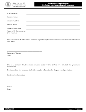 Fillable Online Eforms: Road to PhD Electronic Doctoral Student ...