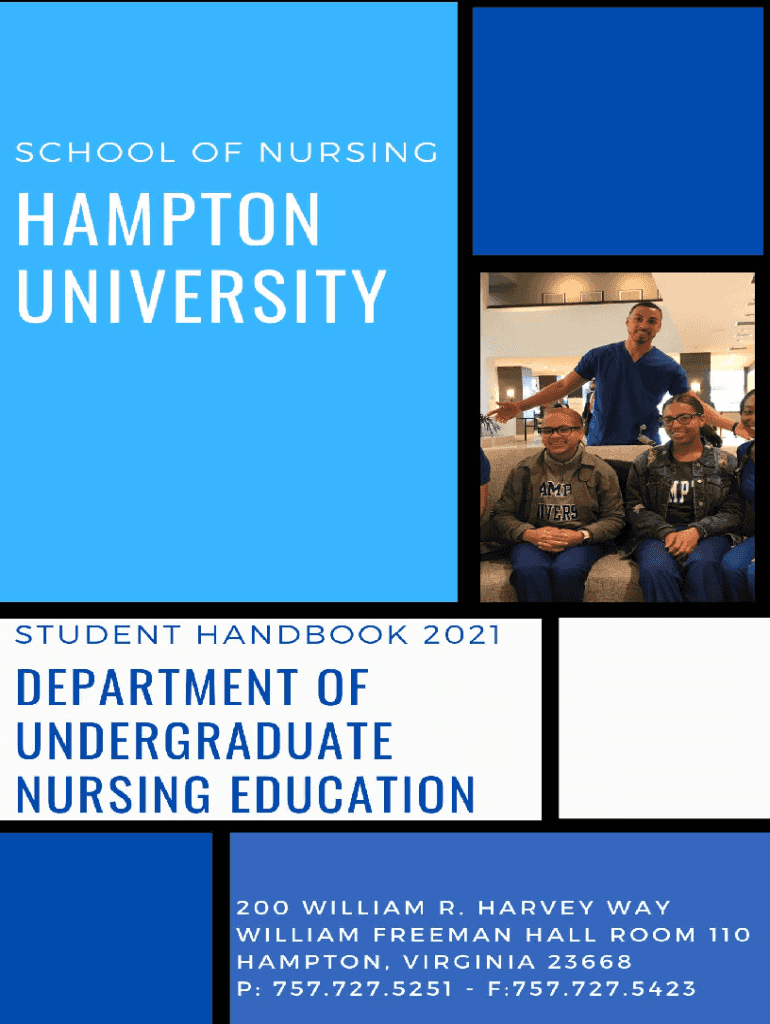 Fillable Online nursing hamptonu Student Handbook Acknowledgement I ...