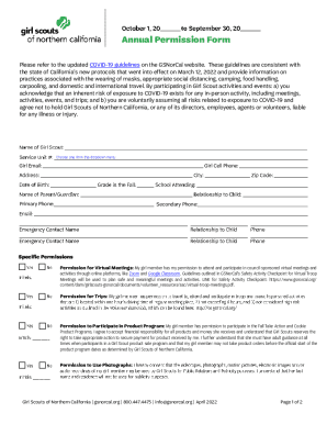 Fillable Online Fill - Free fillable Annual Permission Form PDF form Fax Email Print - pdfFiller