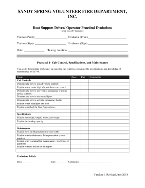 Fillable Online emergency vehicle driver/operator assignment/questions ...