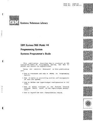 Fillable Online IBM System/360 Operating System System Programmer's Guide Fax Email Print ...