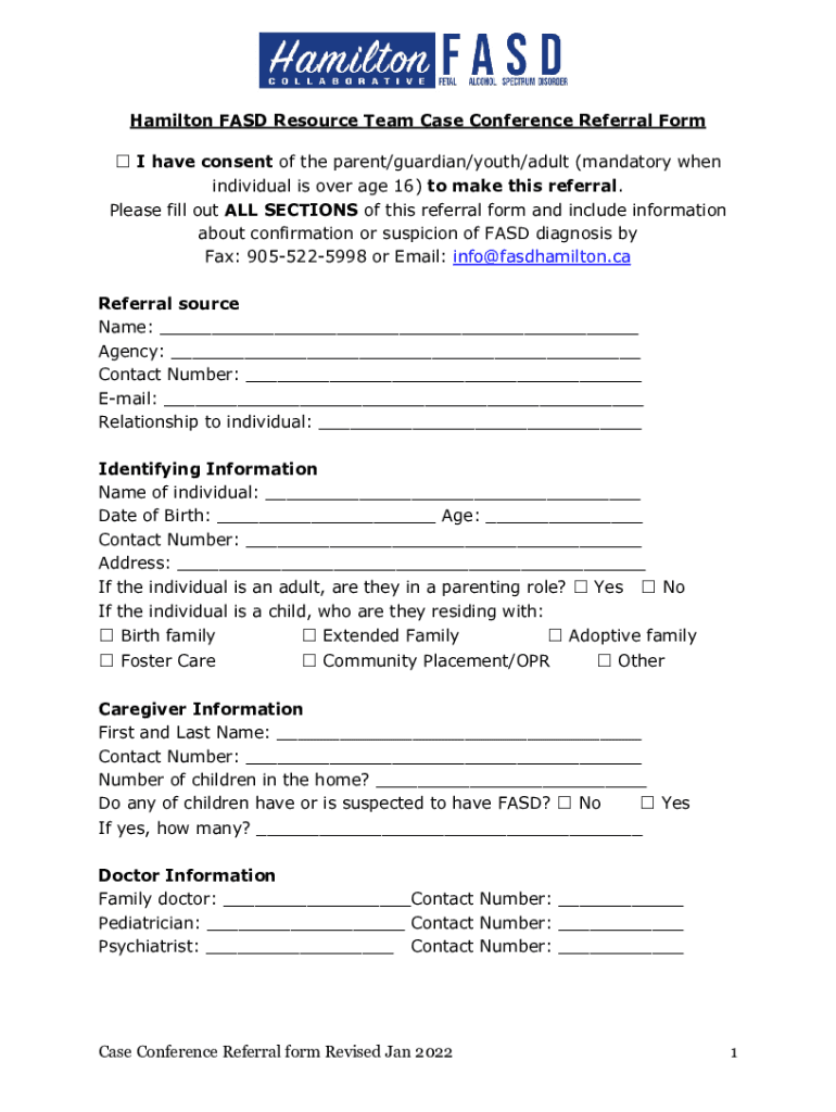 Fillable Online youth probation officers' g uide to fasd screening and referral Fax Email Print ...