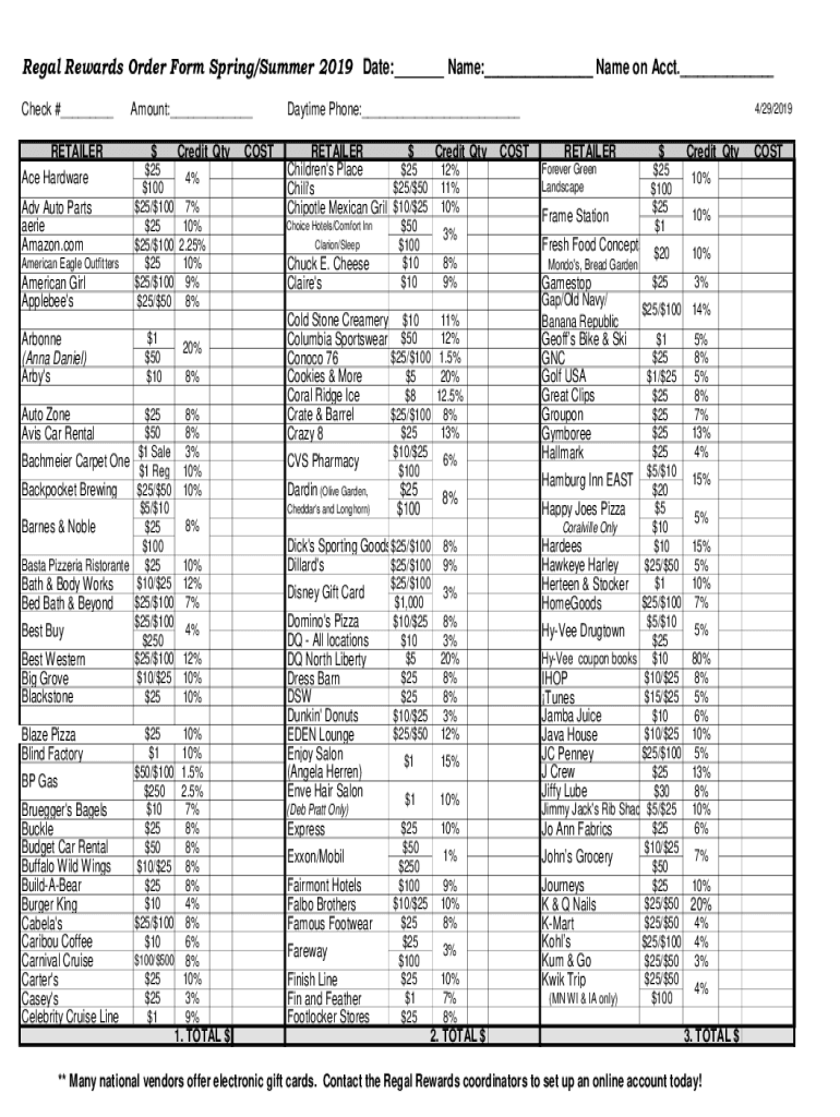 Fillable Online Regal Crown Club - Free to Join Fax Email Print - pdfFiller