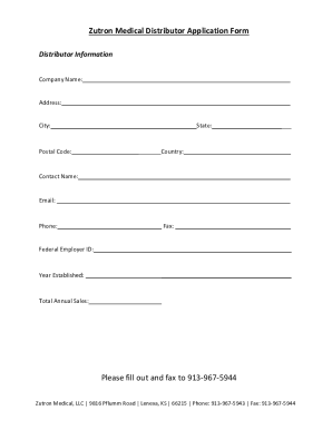 Fillable Online Distributor Login - Zutron Medical Fax Email Print ...