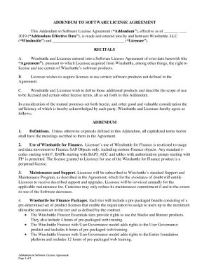 Fillable Online ADDENDUM TO THE LICENSE AGREEMENT Sample Clauses Fax ...