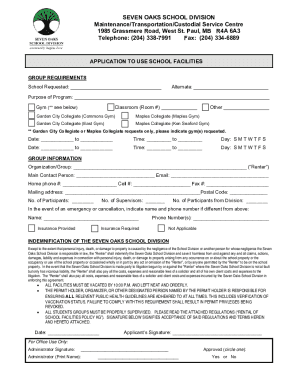 Fillable Online New Facilities Rental Application Form Oct 2021 Fax ...