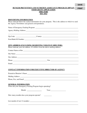 Fillable Online HPNAP APPLICATION FOR FOOD ASSISTANCE Fax Email Print ...